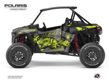 polaris utv chaser graphic kit yellow | Kutvek