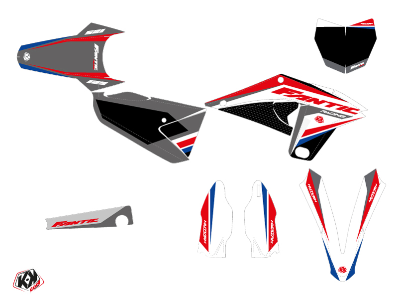 fantic dirt bike mantova graphic kit blue | Kutvek