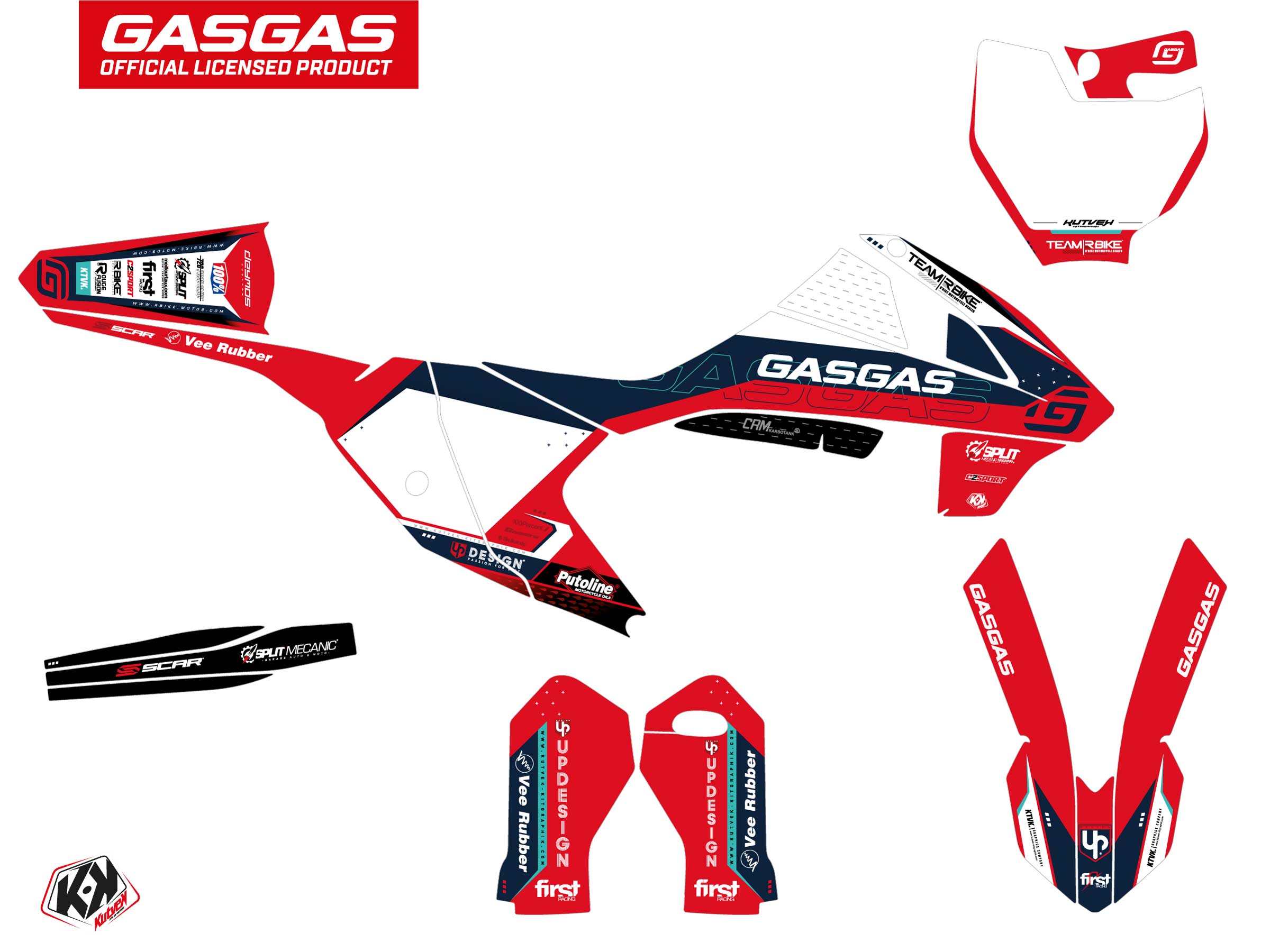 kit déco motocross gasgas replica team rbike k23 | Kutvek