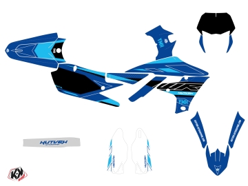 kit déco motocross yamaha outline cyan | Kutvek
