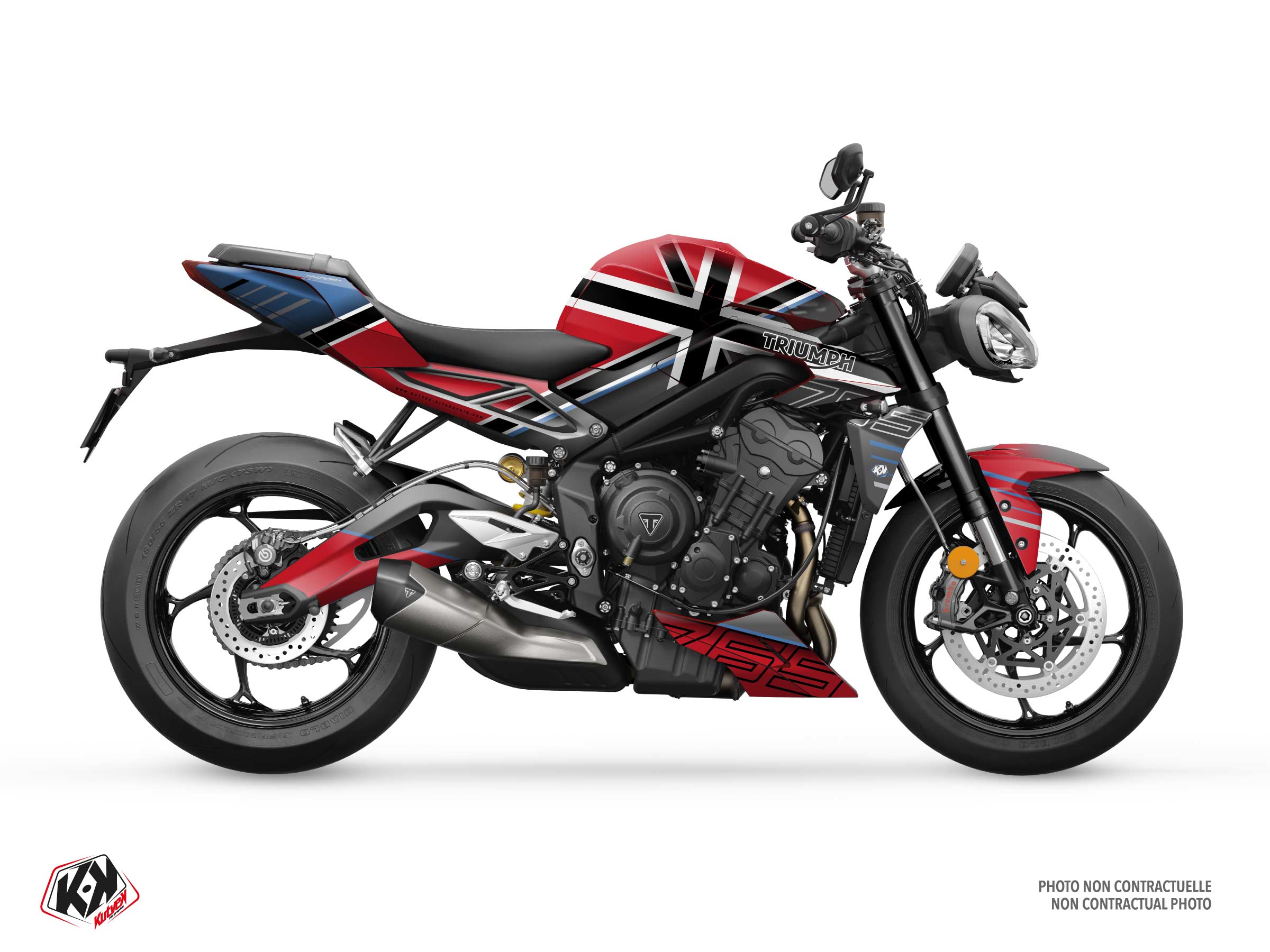 kit déco moto triumph albion rouge | Kutvek