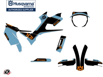 husqvarna street bike dusk graphic kit blue-black | Kutvek