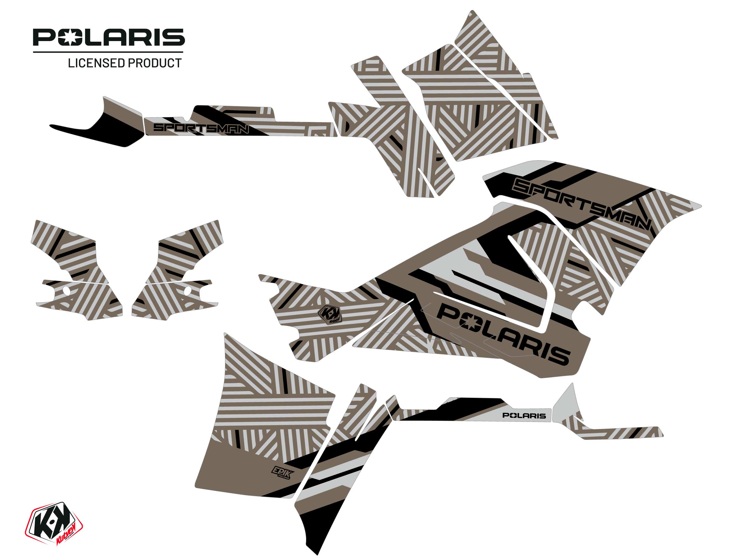 Polaris 570 Sportsman Touring ATV Epik Graphic Kit Bronze | Kutvek