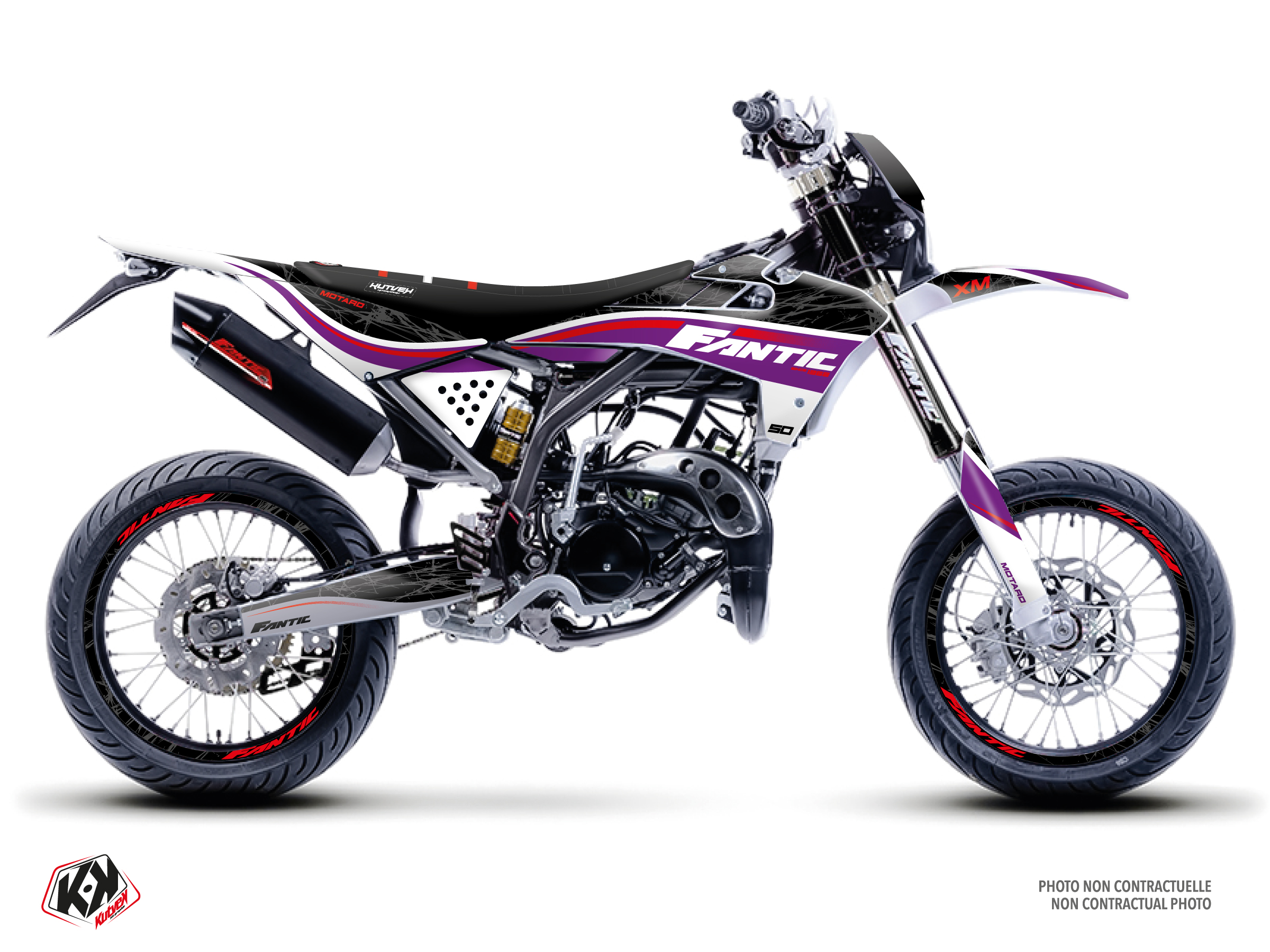 kit déco 50cc fantic flex noir | Kutvek