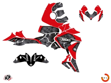 kit déco moto ducati forged rouge | Kutvek