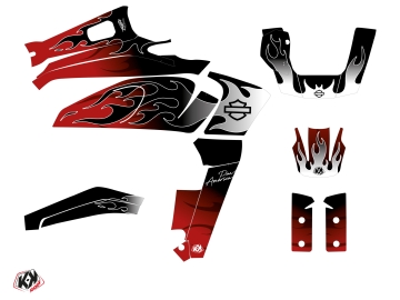 harley davidson street bike hotrod serie graphic kit burgundy | Kutvek