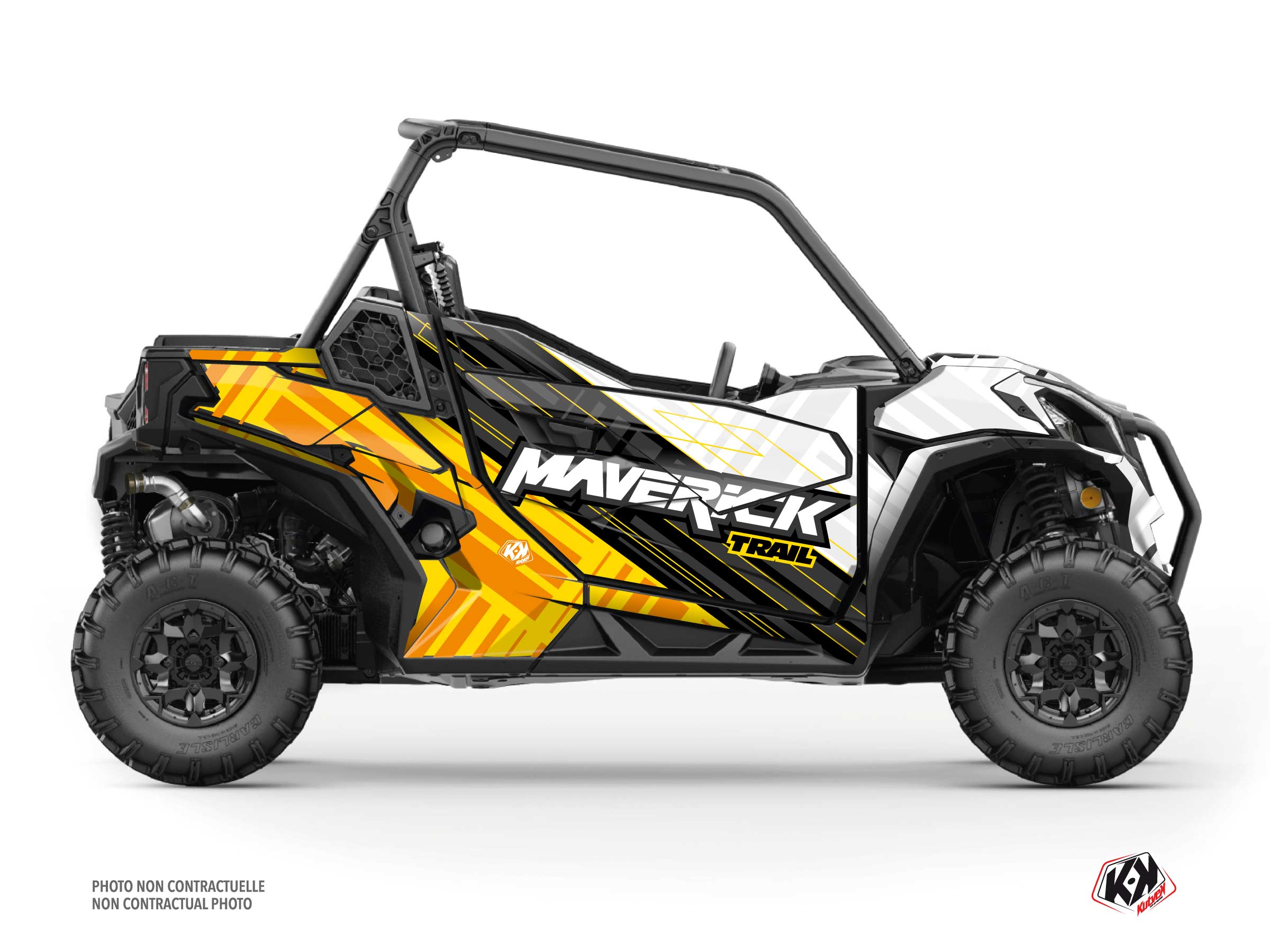 can-am utv kinetik graphic kit yellow | Kutvek