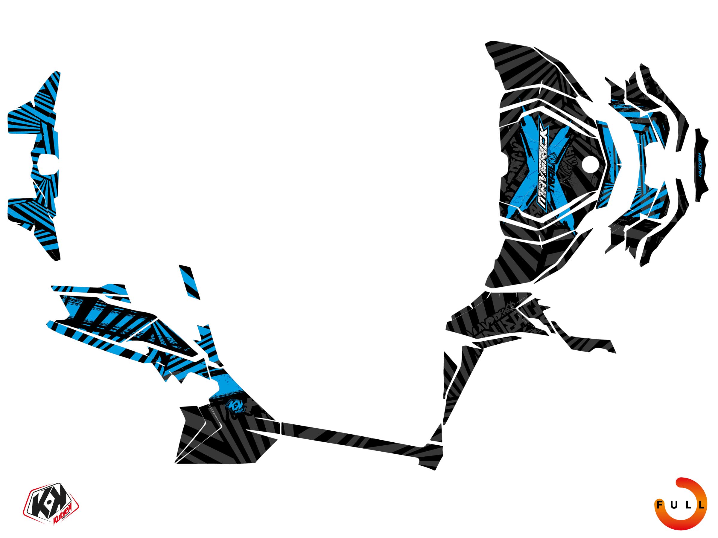 can-am utv kollector graphic kit blue | Kutvek