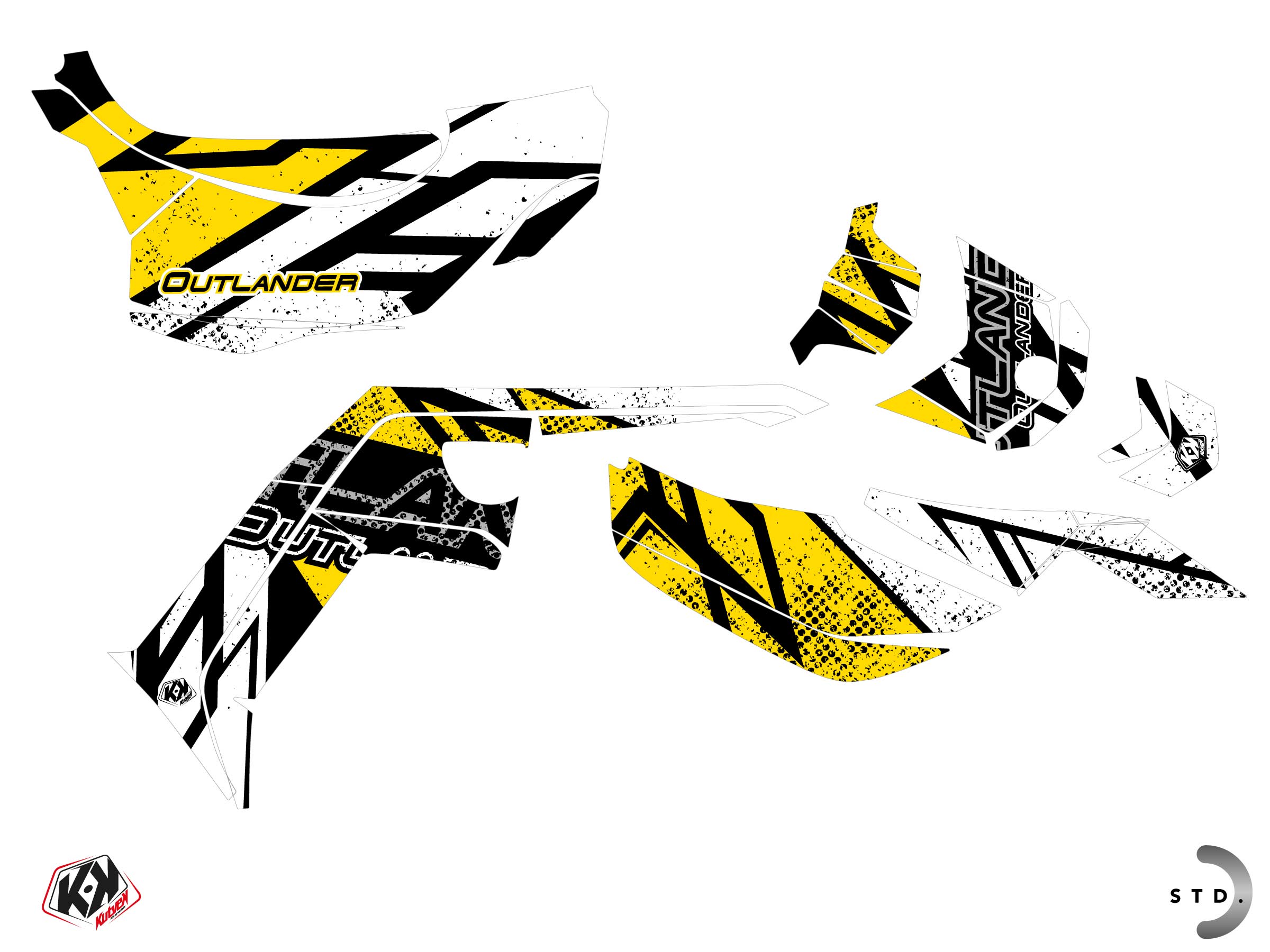 can-am atv kraft graphic kit yellow | Kutvek