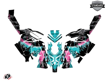 polaris snowmobile meteor graphic kit turquoise | Kutvek