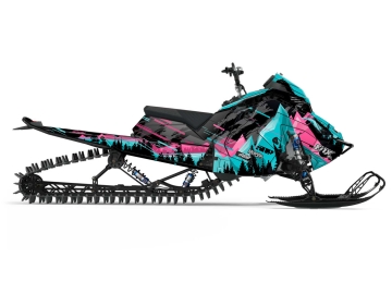 polaris snowmobile meteor graphic kit turquoise | Kutvek