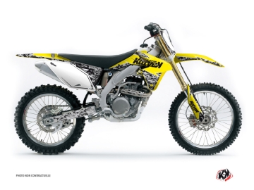 kit déco motocross suzuki predator jaune | Kutvek