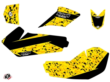 suzuki atv predator graphic kit black-yellow | Kutvek