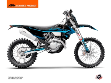 kit déco motocross ktm replica thomas corsi 2020 noir-bleu | Kutvek