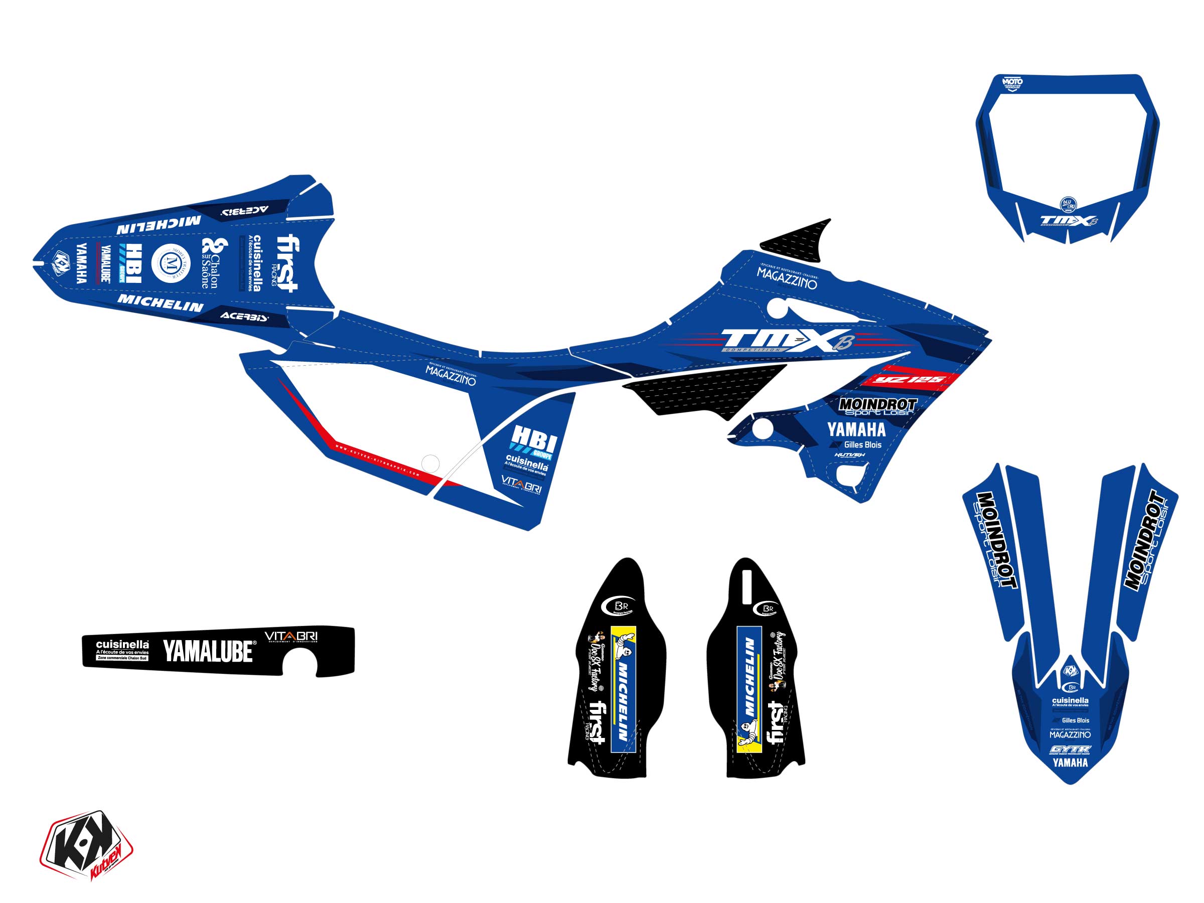 yamaha dirt bike replica team tmx k24 graphic kit | Kutvek
