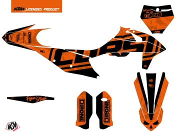 kit déco motocross ktm replica thomas corsi summer k23 noir-orange | Kutvek