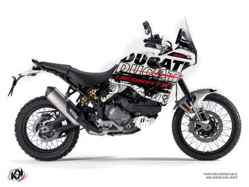 kit déco moto ducati scribble blanc | Kutvek