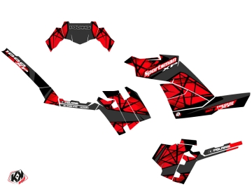 polaris atv spin graphic kit black-red | Kutvek