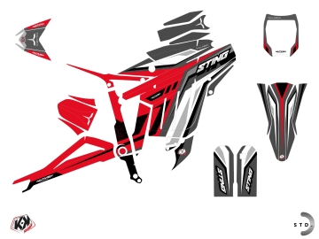 talaria dirt bike spread graphic kit red | Kutvek