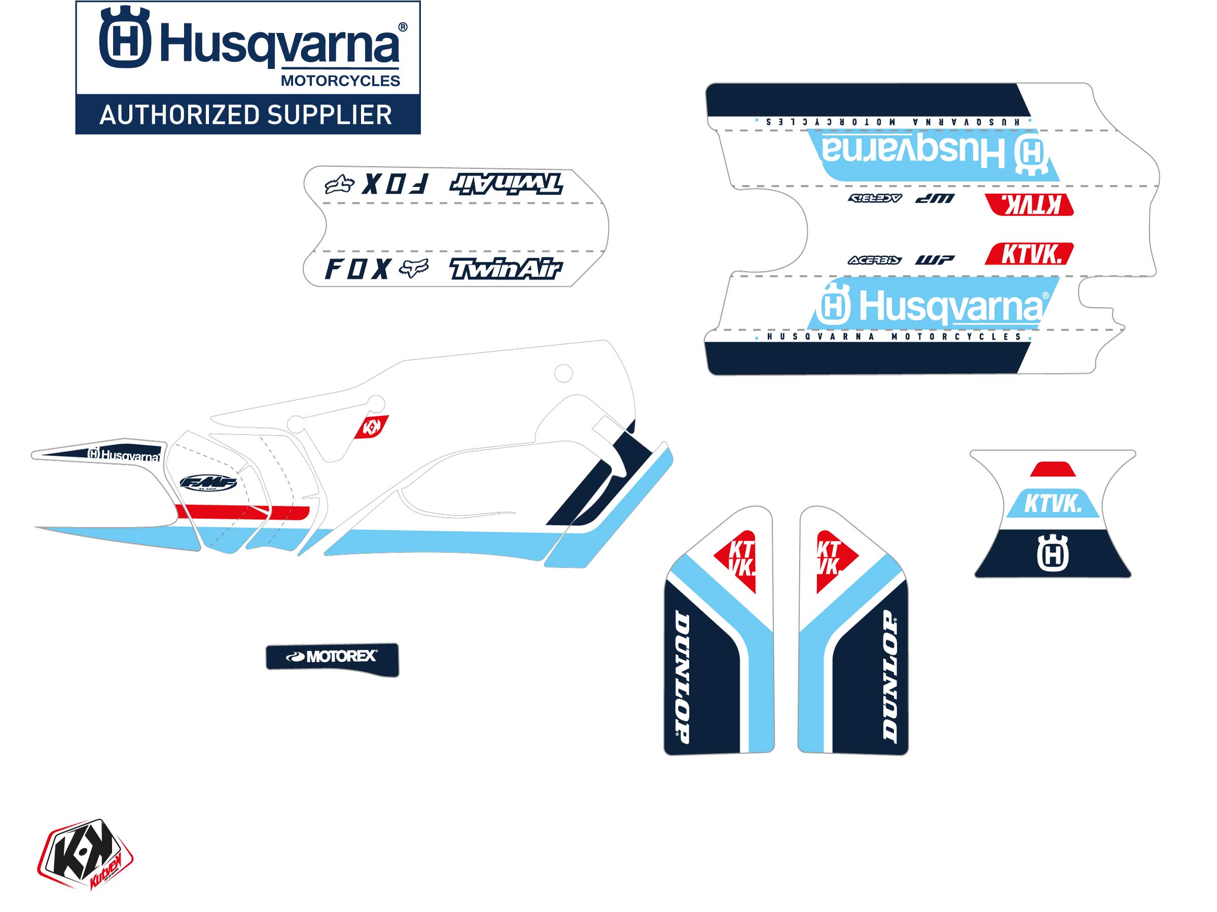 stacyc Balance bike start graphic kit blue | Kutvek