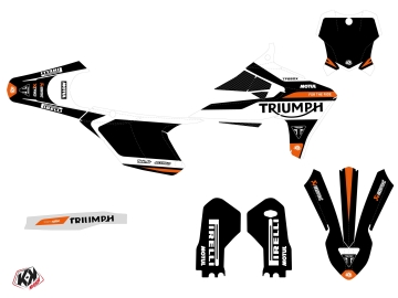 triumph dirt bike step graphic kit orange | Kutvek