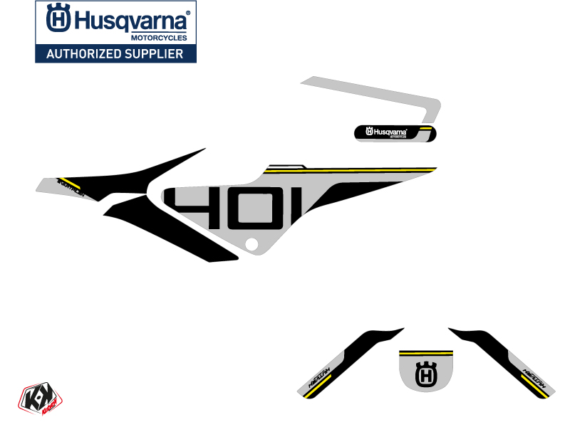 Husqvarna Svartpilen 401 Street Bike Straight Graphic Kit Black Grey ...