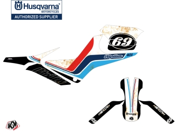 kit déco moto husqvarna track blanc | Kutvek