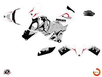 kit déco moto ducati tusk blanc | Kutvek