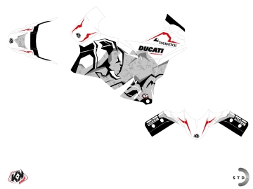 kit déco moto ducati tusk blanc | Kutvek