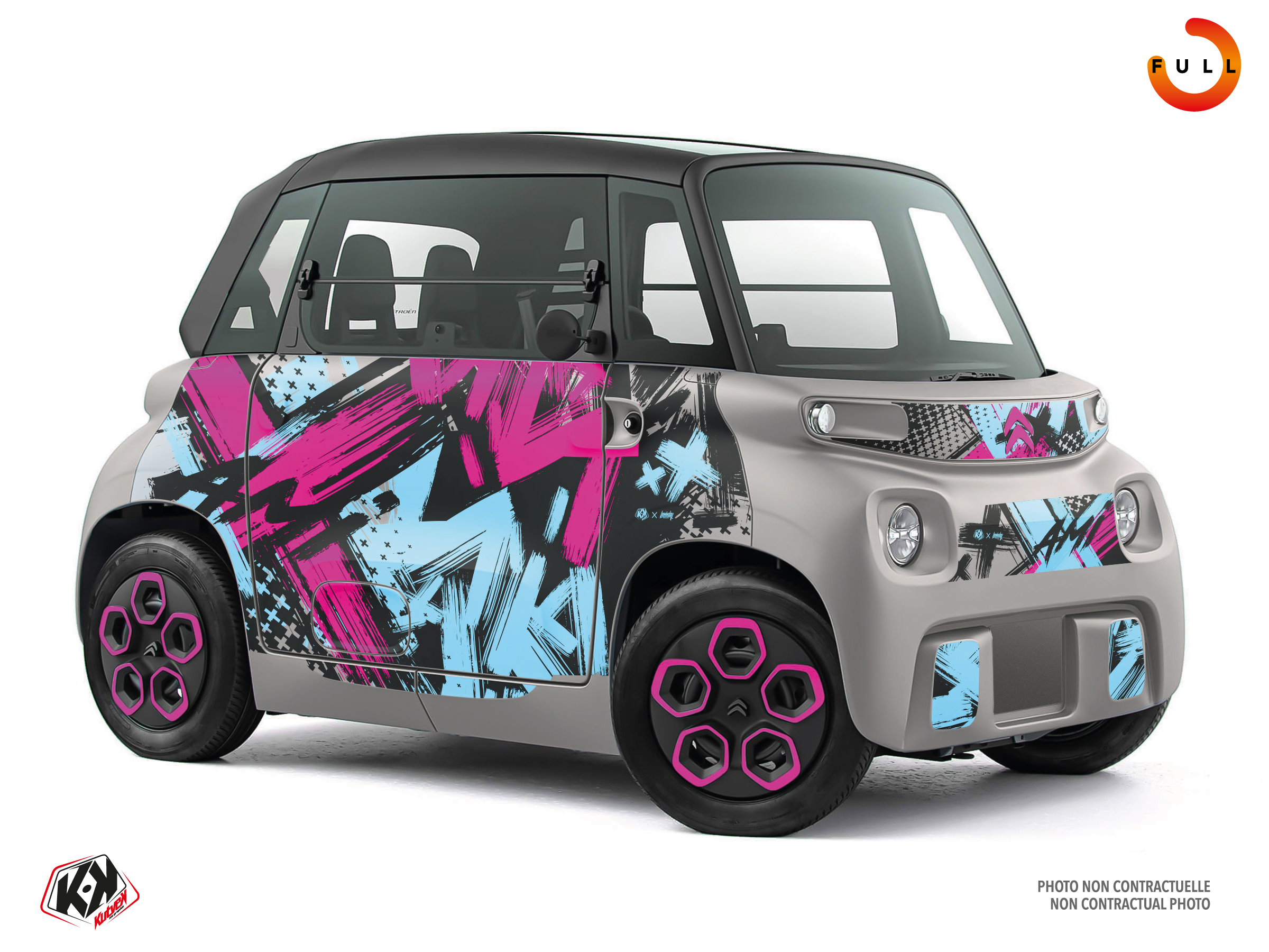 citroën golf cart urban graphic kit grey