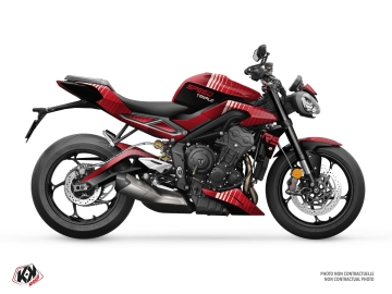 triumph street bike vanta graphic kit red | Kutvek