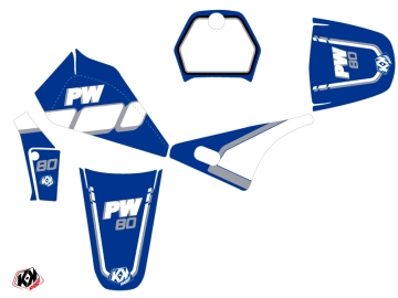 kit déco motocross yamaha vintage yamaha bleu | Kutvek