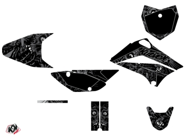 kit déco motocross kawasaki zombies dark noir | Kutvek