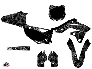 kit déco motocross kawasaki zombies dark noir | Kutvek