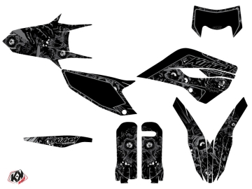kit déco motocross husqvarna zombies dark noir | Kutvek