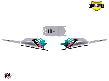 skidoo snowmobile squadron graphic kit turquoise | Kutvek