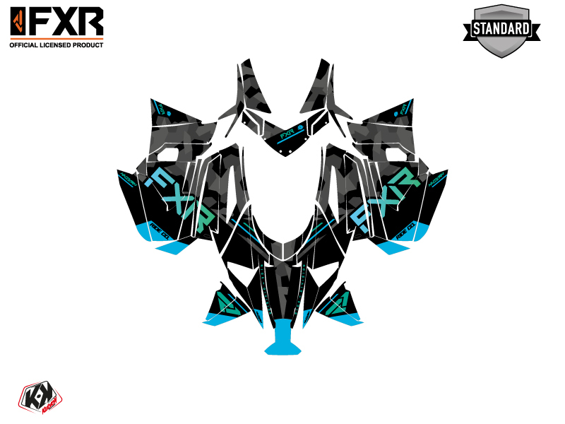 arctic cat snowmobile fxr k21.2 graphic kit blue | Kutvek